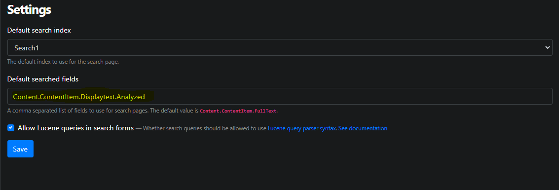 Unable to Search only Title in Orchard Search Index · Issue #12139 · OrchardCMS/OrchardCore · GitHub