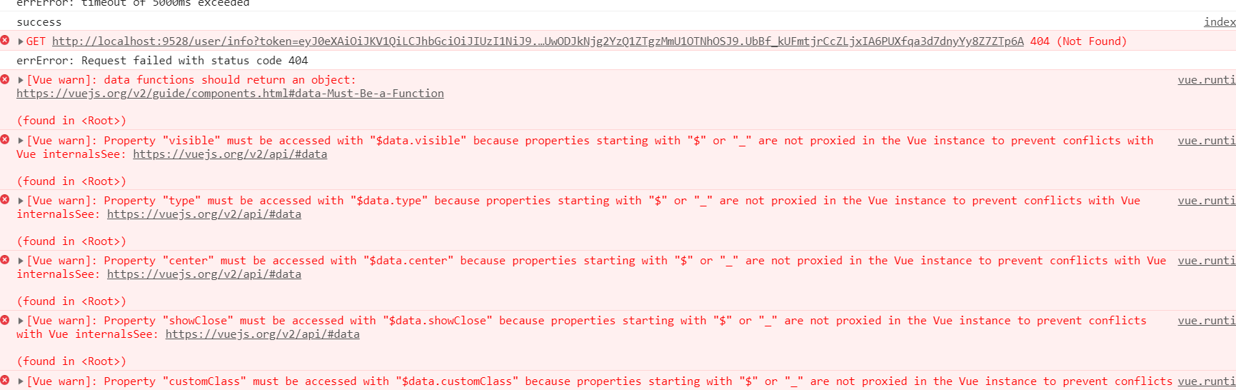 为什么我把登录数据换成自己 登录的时候会弹出error 而不是跳转到指定页面呢? 请大神指教啊 · Issue 2026