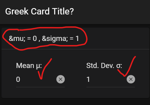 Displaying Greek letters in card title of f7Card? · Issue #158 ...