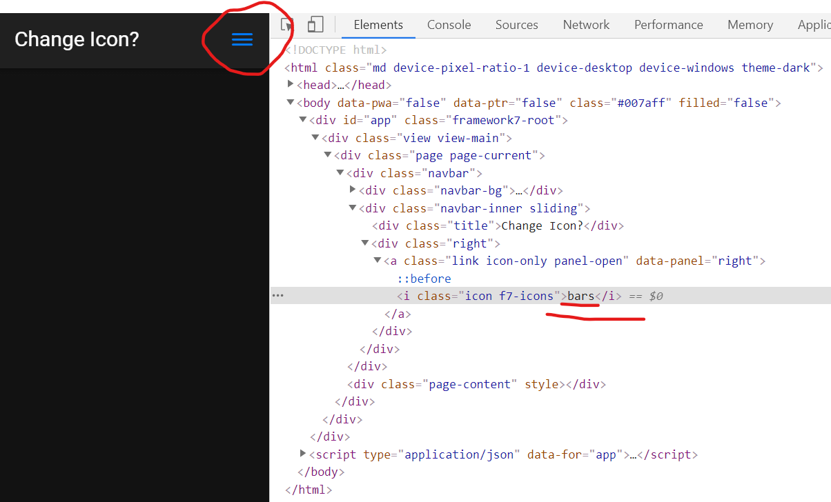 Changing icon that opens panel · Issue #159 · RinteRface/shinyMobile · GitHub