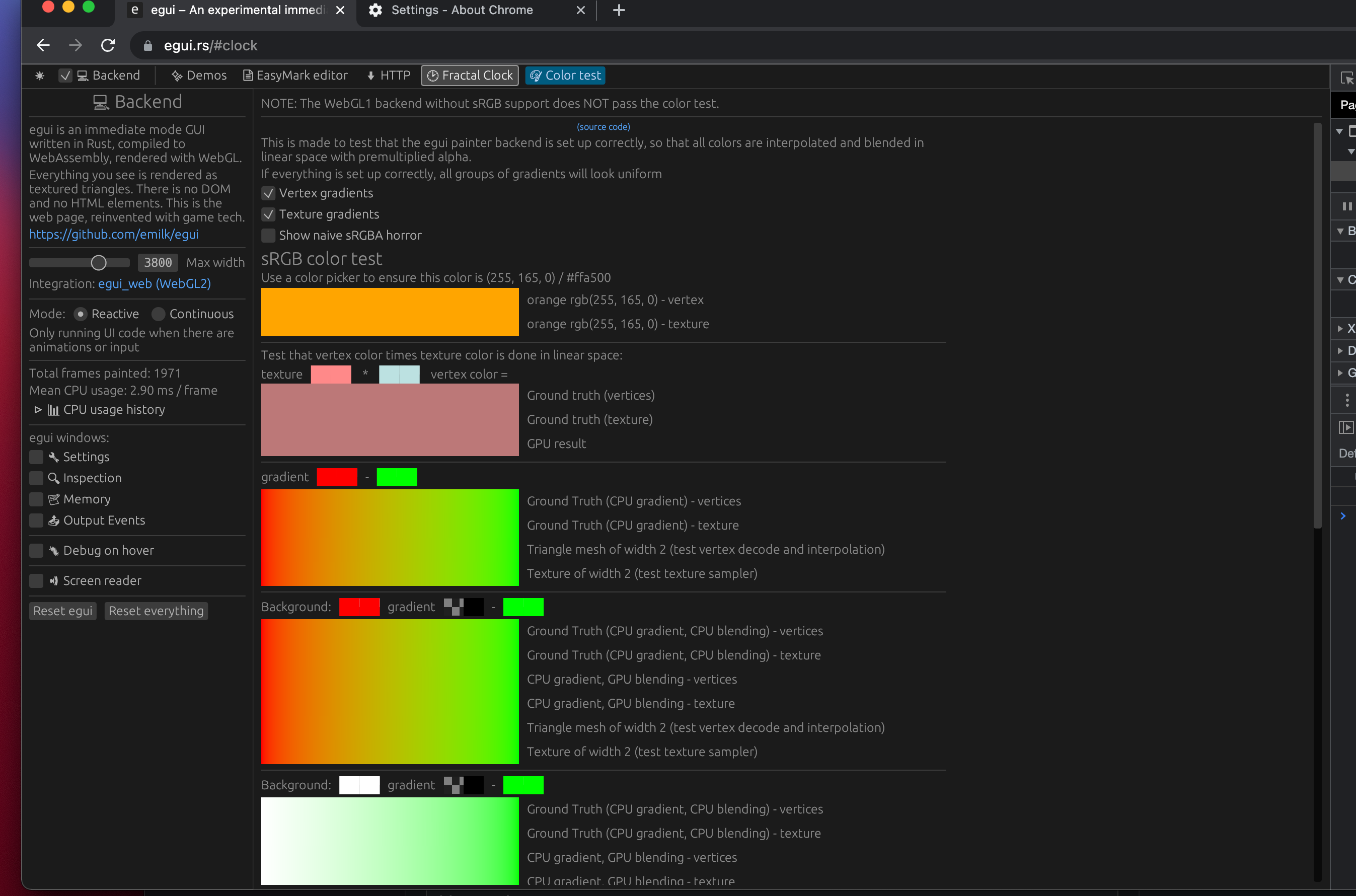 Demo app on web won't switch to other tests on Mac OS X · Issue #1265 ...