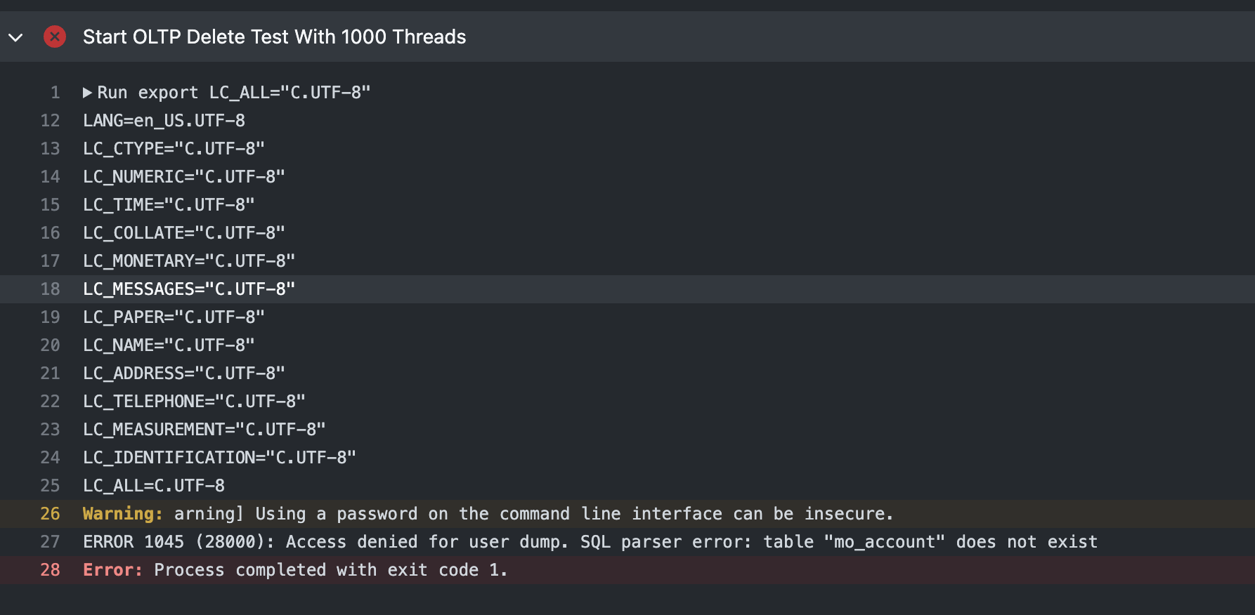 Bug Mo Report Transaction Error New Txn Failed When Running Oltp Delete Test In Push Mode