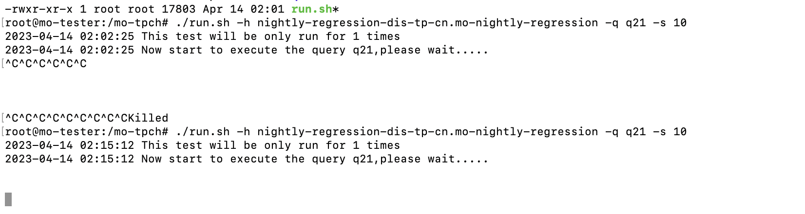 [Bug]: The TPCH 10G q21 was hung on EKS with 2*cn (pull mode) · Issue #8996 · matrixorigin ...