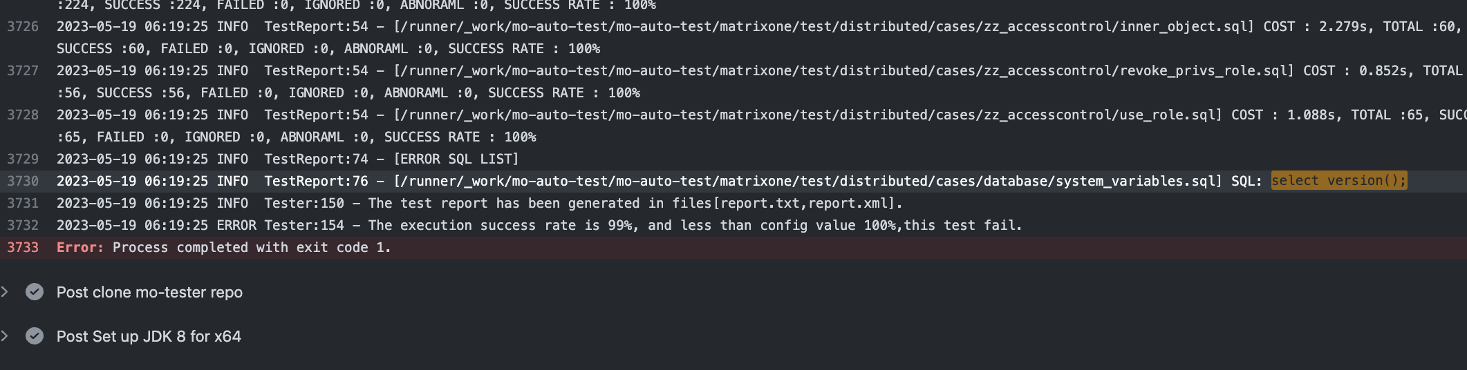 [bug] Select Version Error · Issue 9551 · Matrixorigin Matrixone · Github