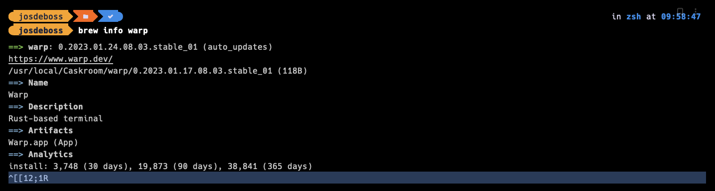 Unexpected characters at the end of each command output · Issue #2567 · warpdotdev/Warp · GitHub