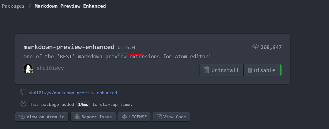 ATOM 无法预览，一直在加载，升级到最新版本也一样 · Issue #1341 · shd101wyy/vscode-markdown-preview-enhanced · GitHub
