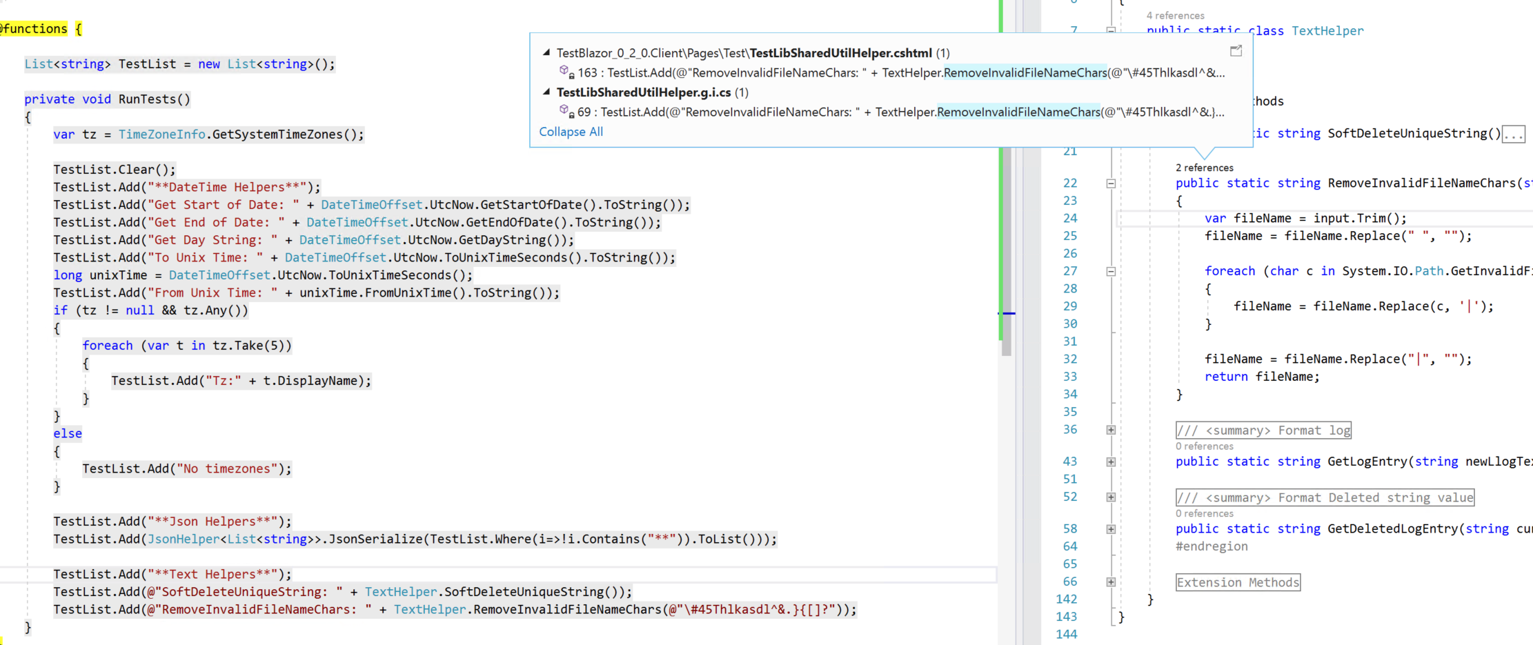 Code Lens References show up in cshtml and corresponding g.i.cs files ...