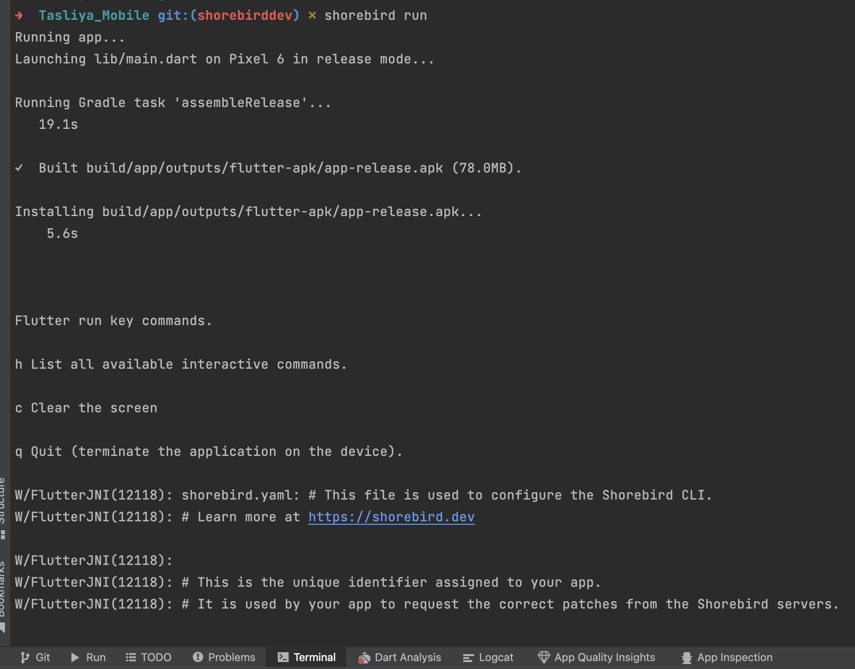 `shorebird Run` Shows Output From `flutter Run` But Doesnt Forward Input · Issue 155