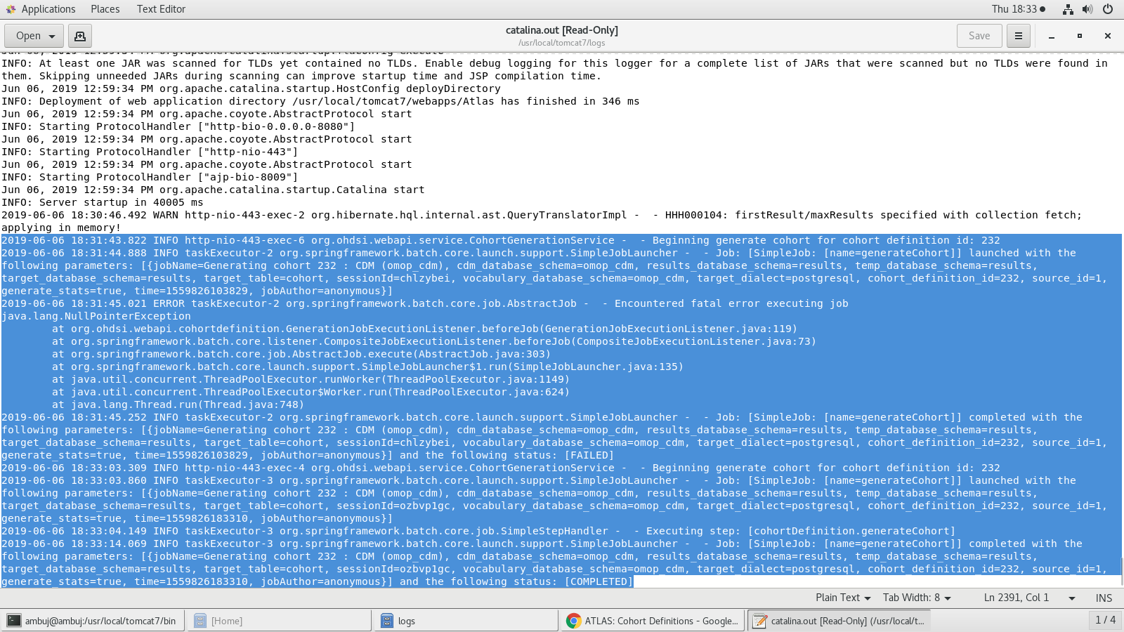 Cohort Generation Failed/Pending · Issue #1849 · OHDSI/Atlas · GitHub