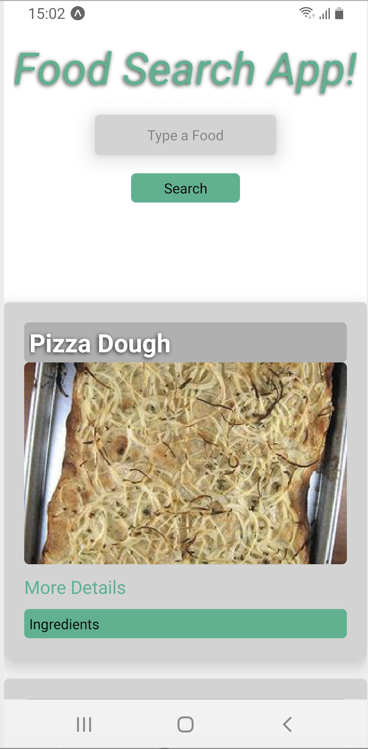 GitHub - firatgoktepe/Food-App: Food search mobile app built by React ...