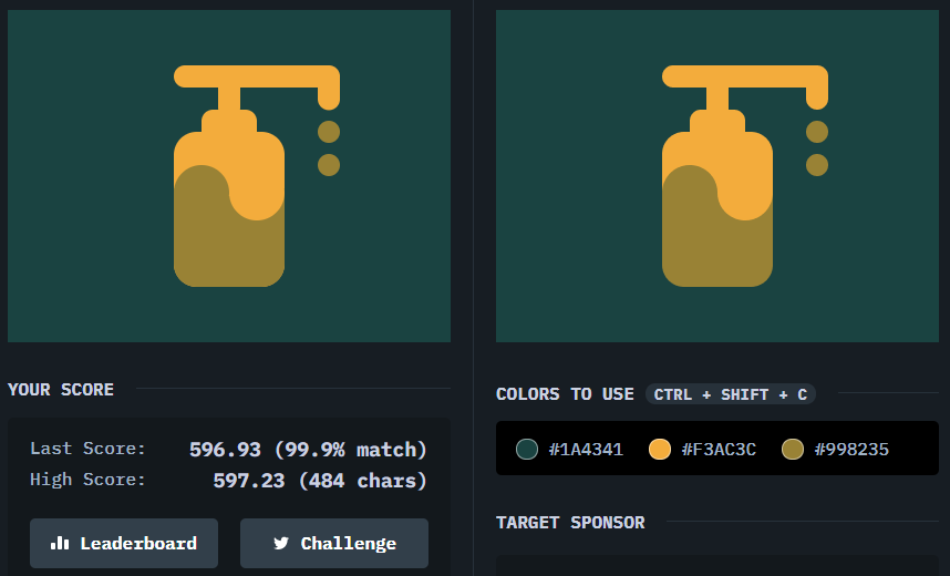 99.9% match even when the images are identical · cssbattle forum · Discussion #91 · GitHub