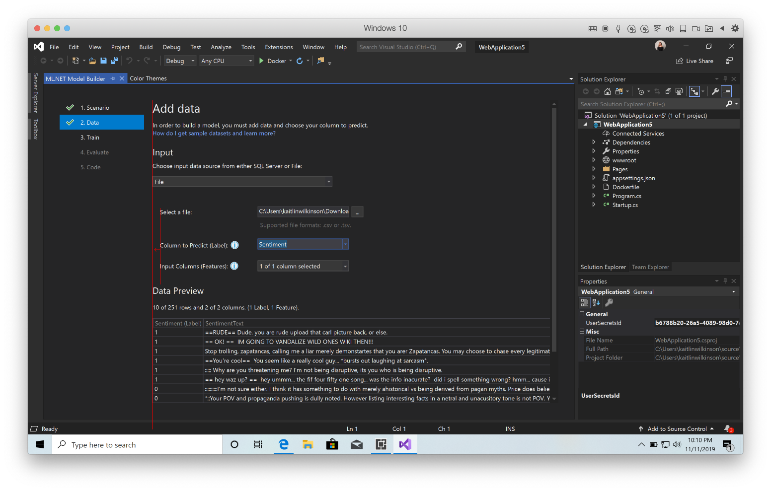 Bugs for: Text Scenarios / Data Screen ----> fixed · Issue #338 · dotnet/machinelearning ...
