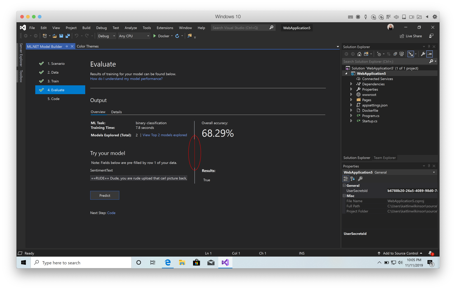 Bugs for: Text Scenario / Evaluate screen ---> fixed · Issue #351 · dotnet/machinelearning ...