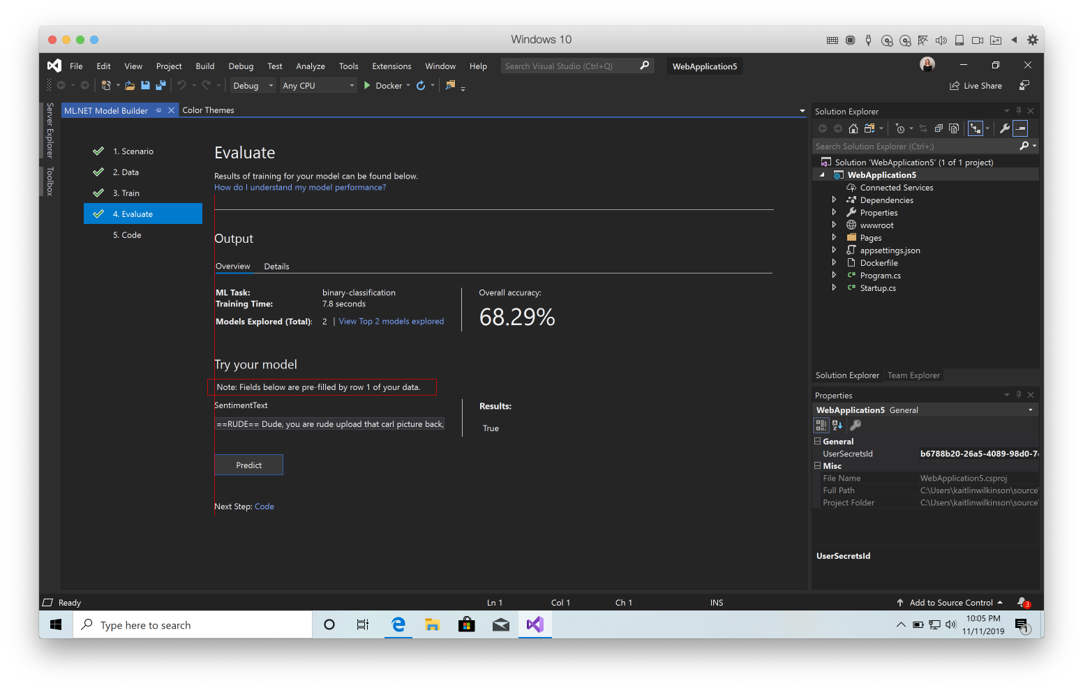 Bugs for: Text Scenario / Evaluate screen ---> fixed · Issue #351 · dotnet/machinelearning ...