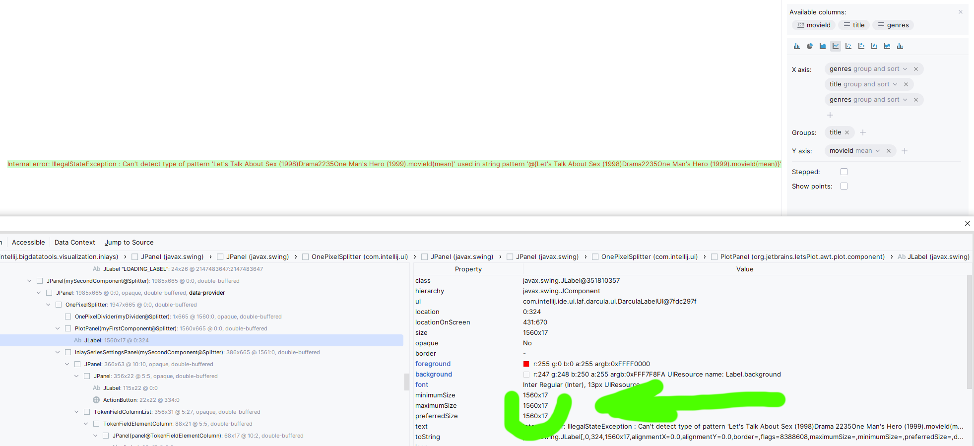 Exception label is unresizeble, uncopyable and uncontrollable · Issue #902 · JetBrains/lets-plot ...