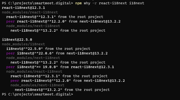 react-i18next:: You will need to pass in an i18next instance by using initReactI18next when ...