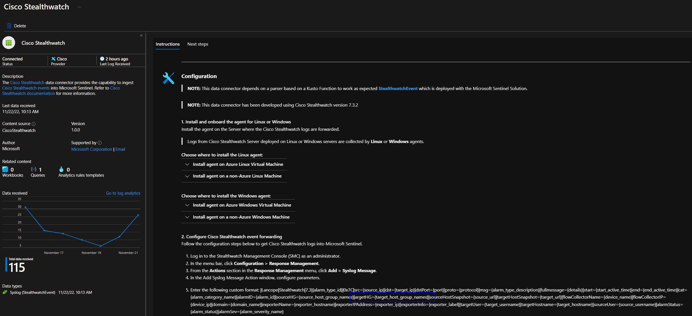 Dataconnector Cisco Stealthwatch · Issue 6703 · Azureazure Sentinel · Github 