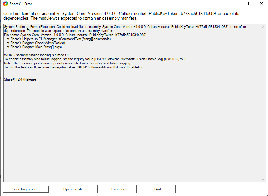 Could not load file or assembly System.Core. Version=4.0.0.0. Culture= neutral. · Issue #3963 ...