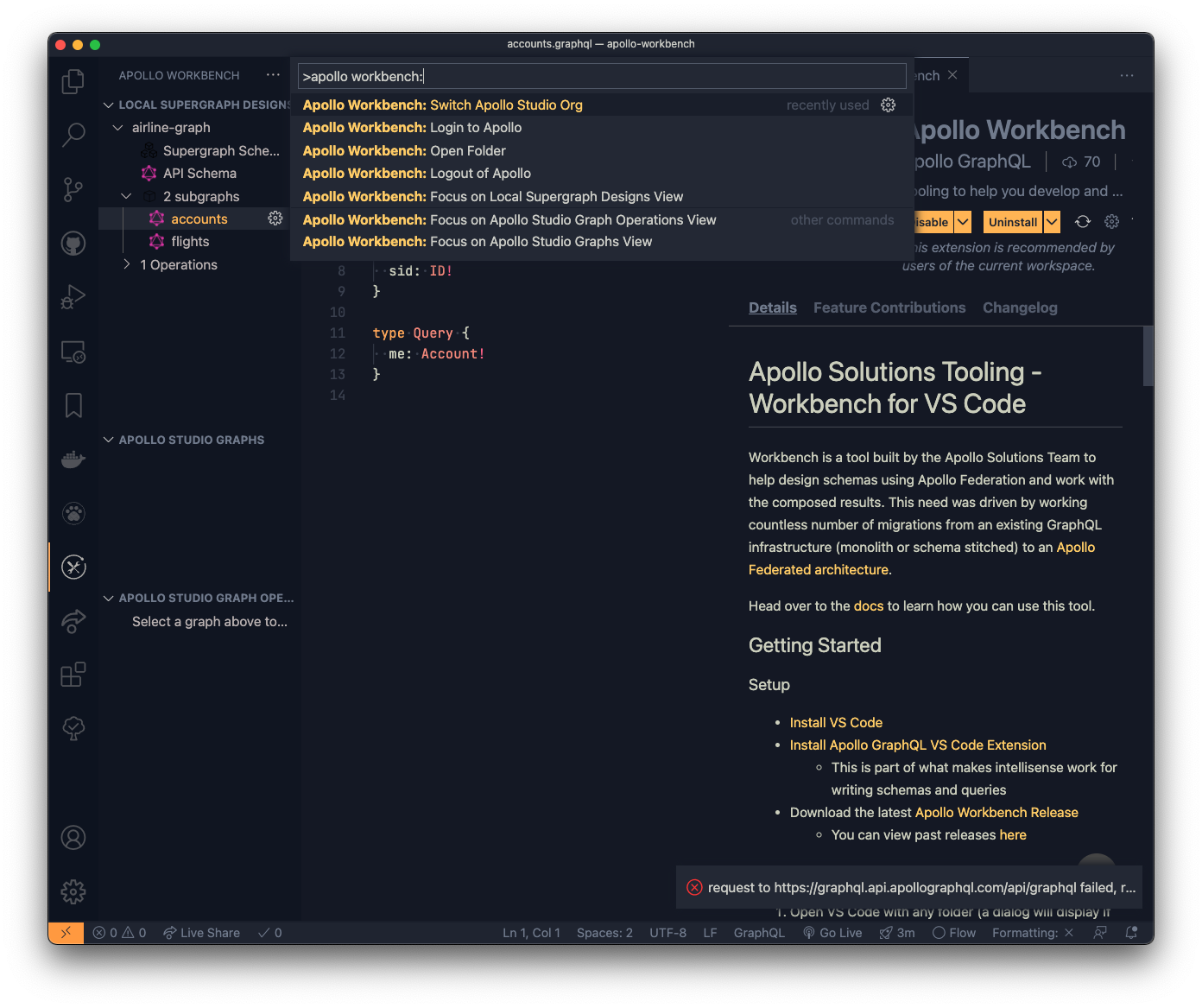 Bug: not able to run the command [>Apollo Workbench: Start Mocked Servers] · Issue #79 ...