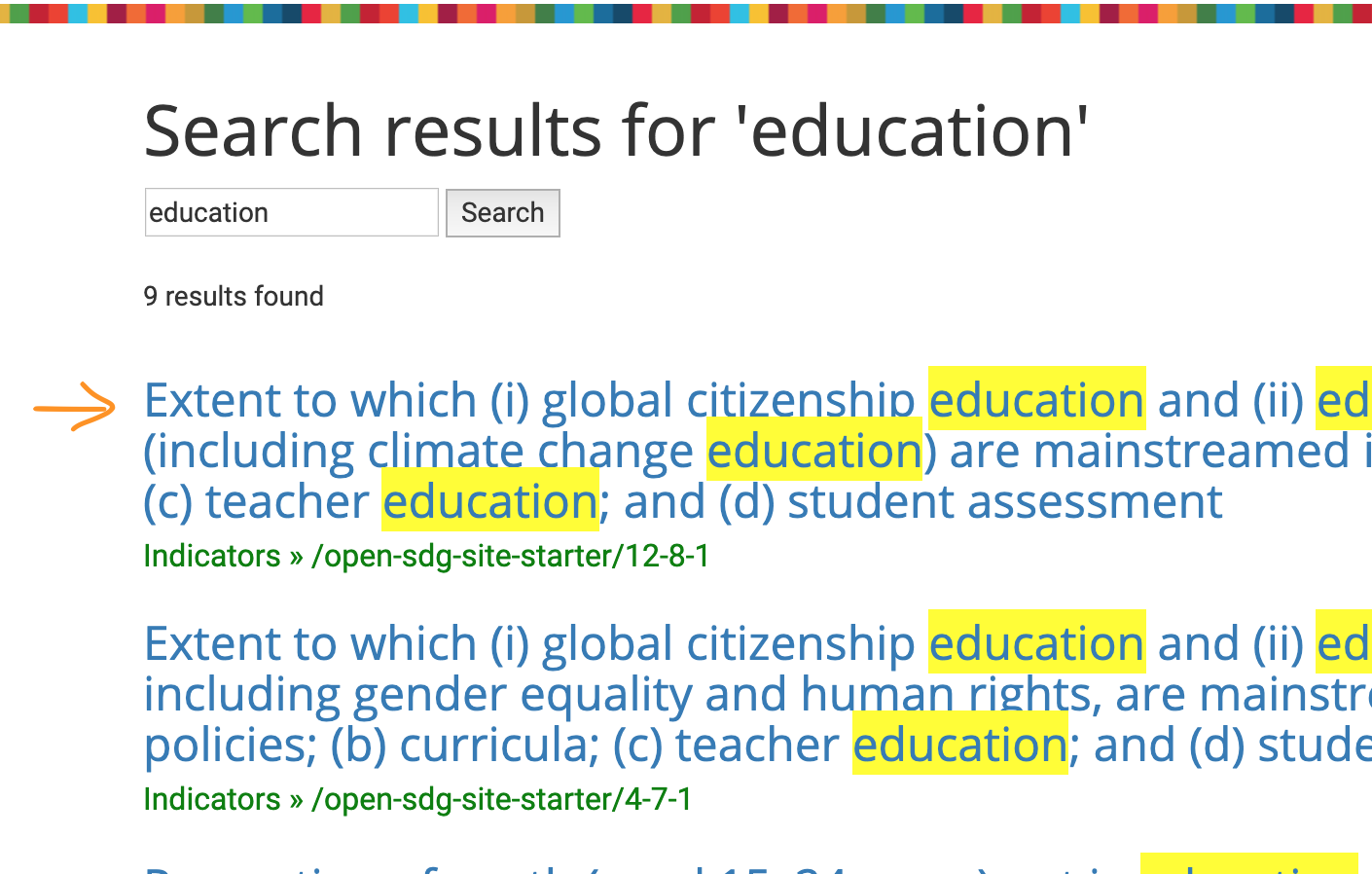 Current size of the result header in search results page looks a bit out of proportion with the ...