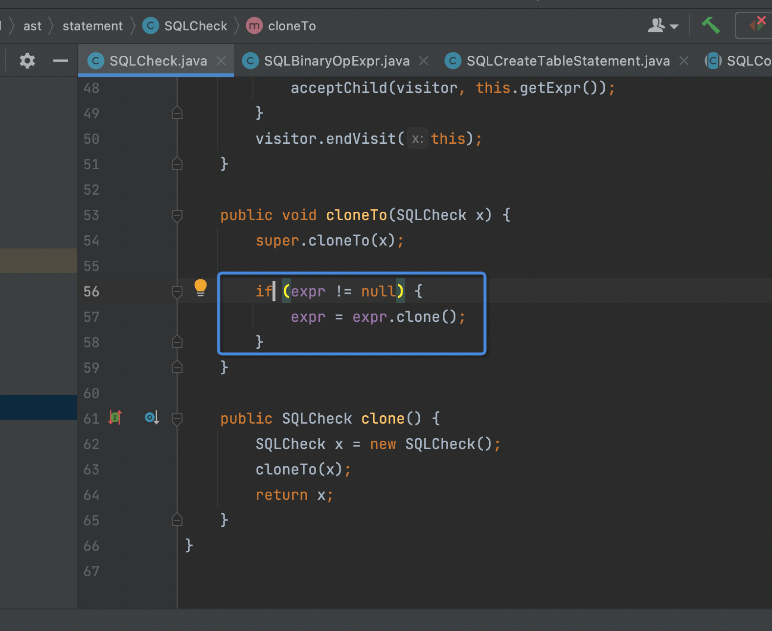 [Bug] 解析 ddl 报java.lang.NullPointerException: null 错误 · Issue #5062 · alibaba/druid · GitHub