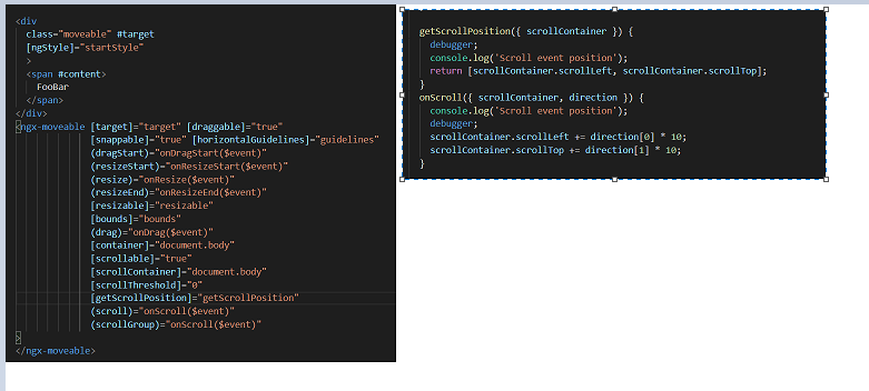 ngx-movable scrolling issue · Issue #166 · daybrush/moveable · GitHub