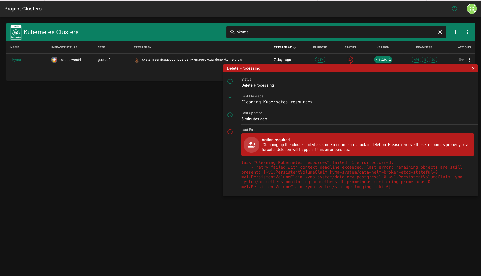 Delete: finalizer get stuck again · Issue #683 · kyma-incubator/reconciler · GitHub