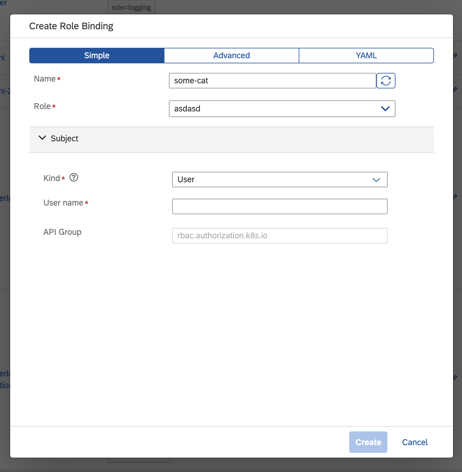 Role Selection from RoleBinding does not allow free text · Issue #1849 · kyma-project/busola ...