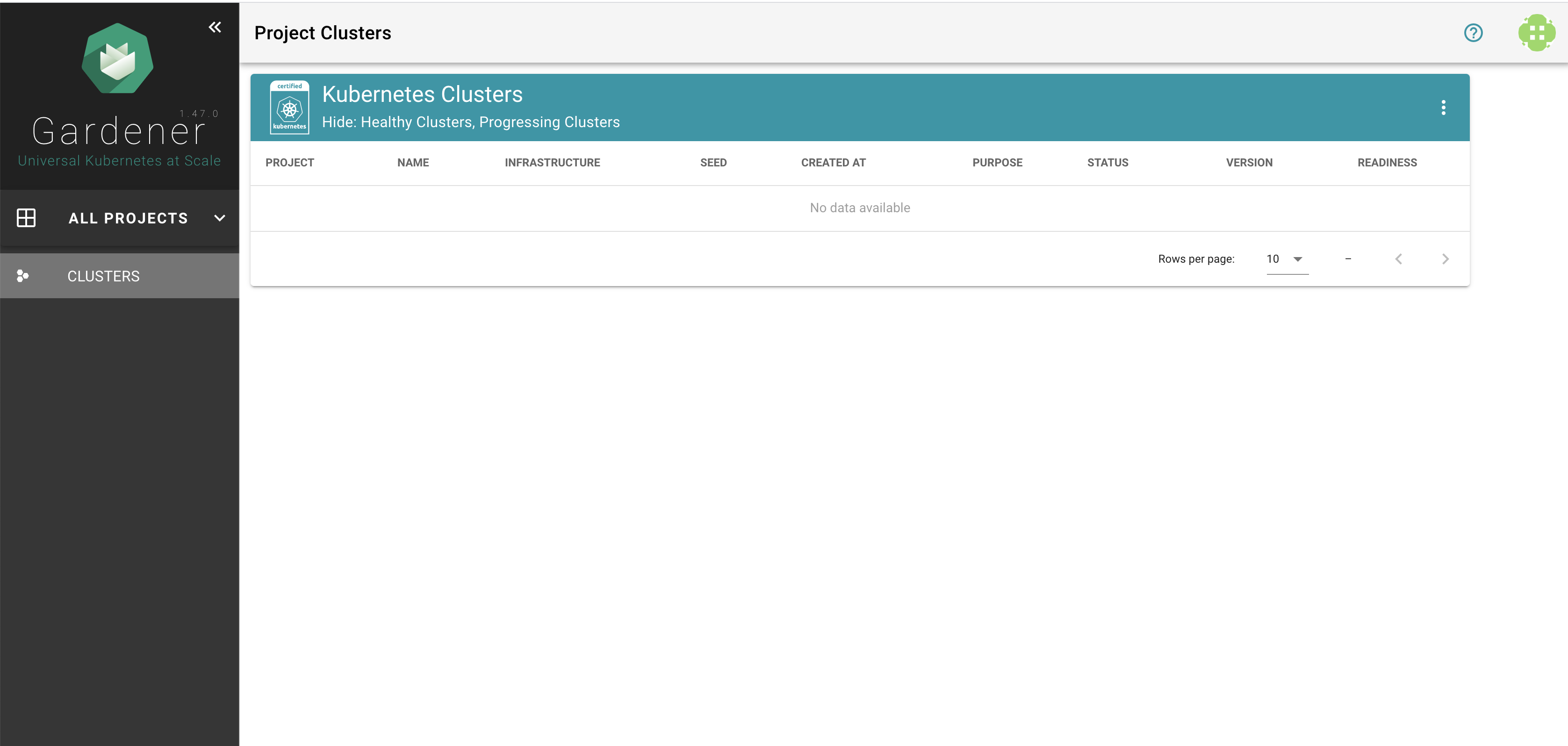 All Projects when selected shows no content - and it is confusing · Issue #886 · gardener ...