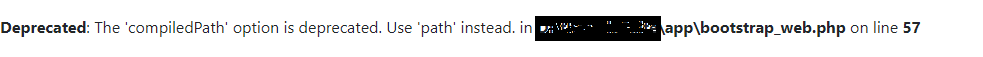 [BUG]: Deprecated: The 'compiledPath' option is deprecated. Use 'path' instead. · Issue #14623 ...