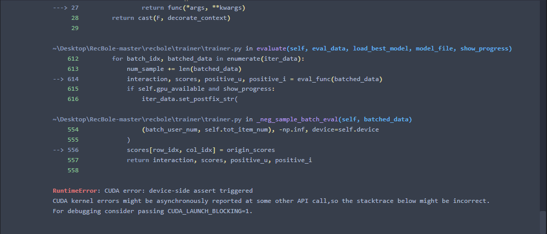 When using uni100 mode when evaluating bert4rec, the program gives an error · Issue #1673 ...