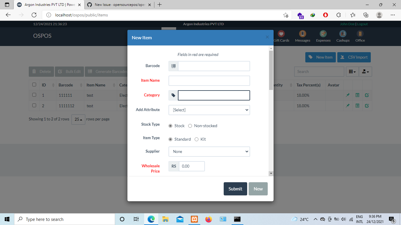 Show Category is not working!! · Issue #3381 · opensourcepos/opensourcepos · GitHub