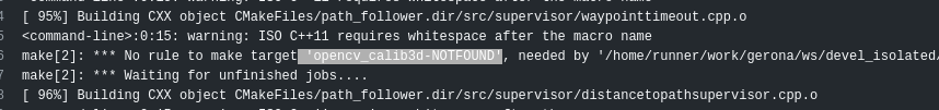 No rule to make target 'opencv_calib3d-NOTFOUND' · Issue #26 · cogsys-tuebingen/gerona · GitHub