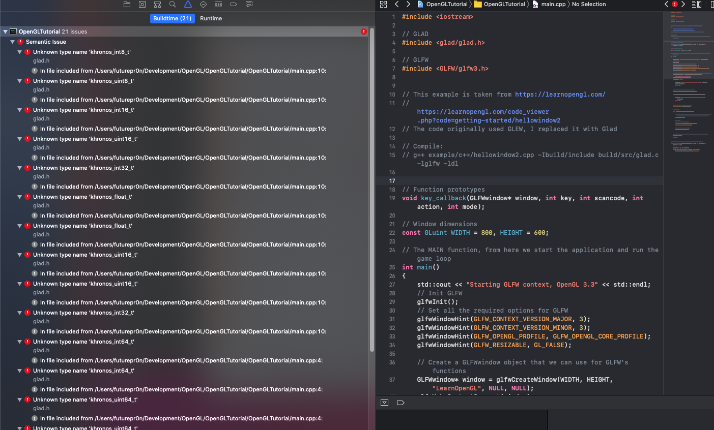 Trying to install glad for use in Xcode for Mac/osx, not recognizing · Issue #261 · Dav1dde/glad ...