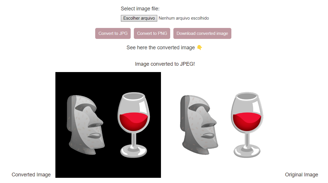 GitHub - brendondev/imageConverter: A project that allows the user to select an image in JPEG or ...