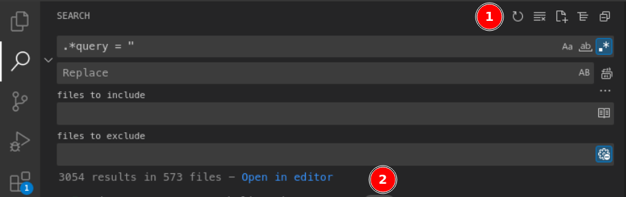 Nested Search Results · Issue 174281 · Microsoftvscode · Github
