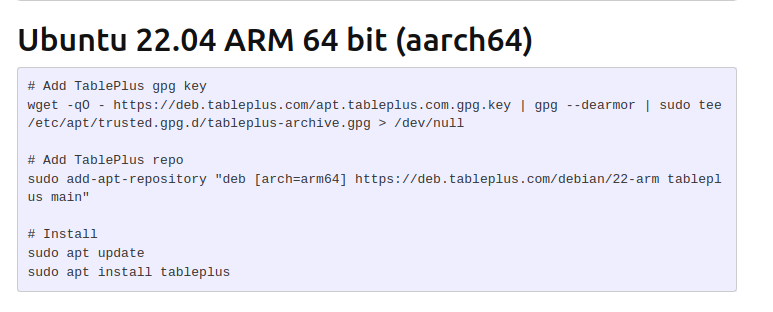 Tableplus wont open on ubuntu 22.04 jammy · Issue #3002 · TablePlus/TablePlus · GitHub