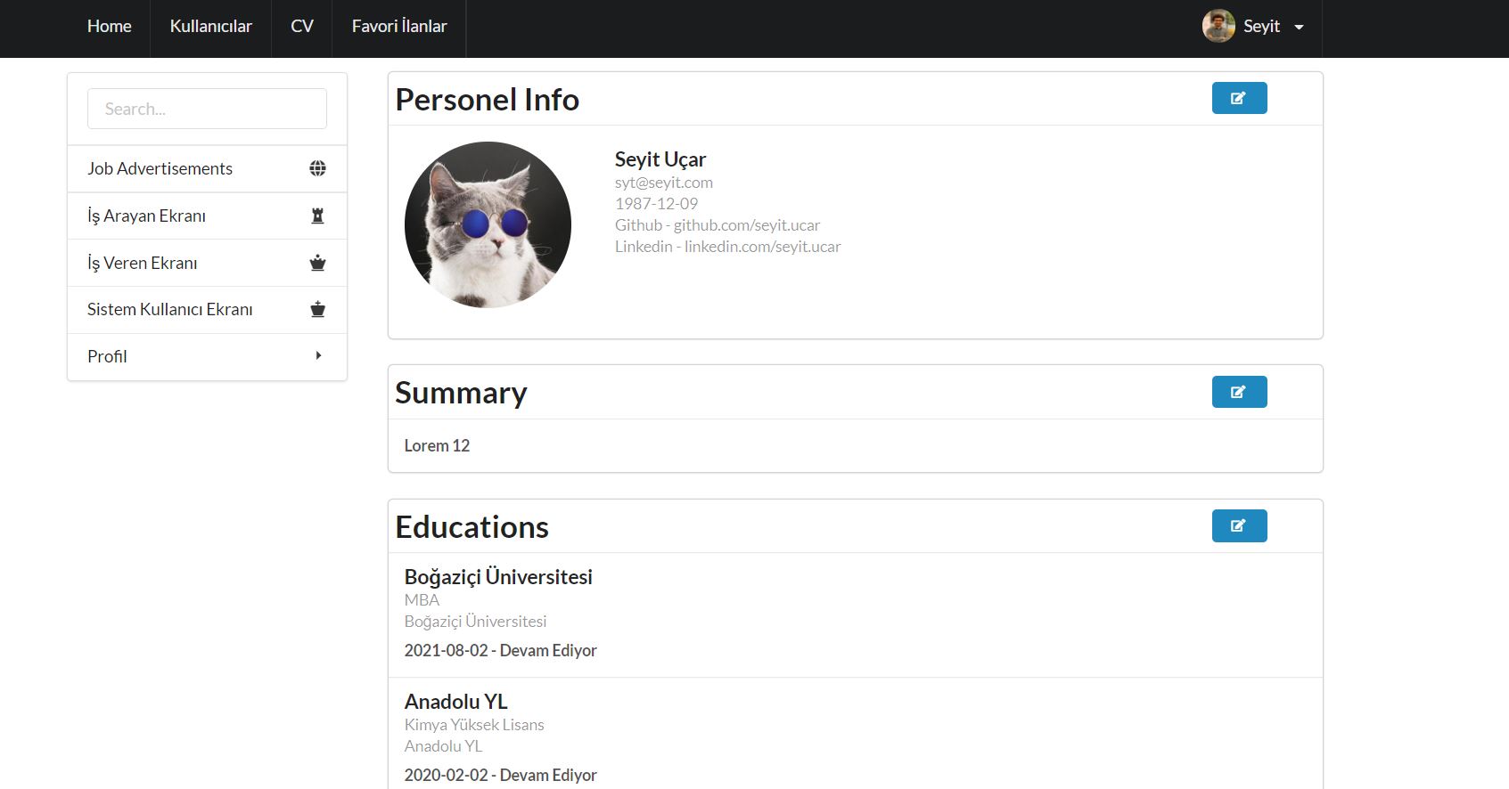 GitHub - seyitucar/hrms-project