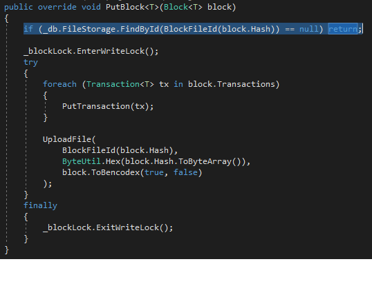 Make PutBlock () idempotent · Issue #616 · planetarium/libplanet · GitHub