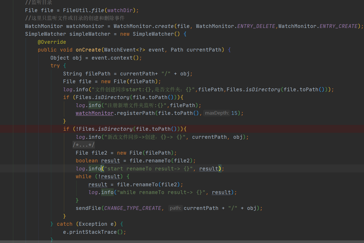 文件监听-WatchMonitor 跨年和跨月的时候无法监听到创建,平时小概率漏掉 · Issue #2934 · chinabugotech/hutool · GitHub