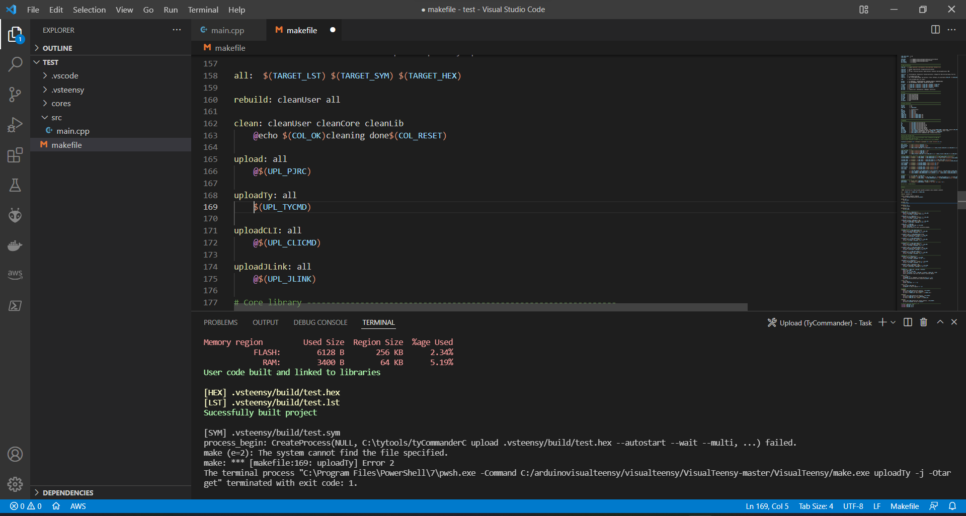 Error uploading with tyCommander · Issue #70 · luni64/VisualTeensy · GitHub