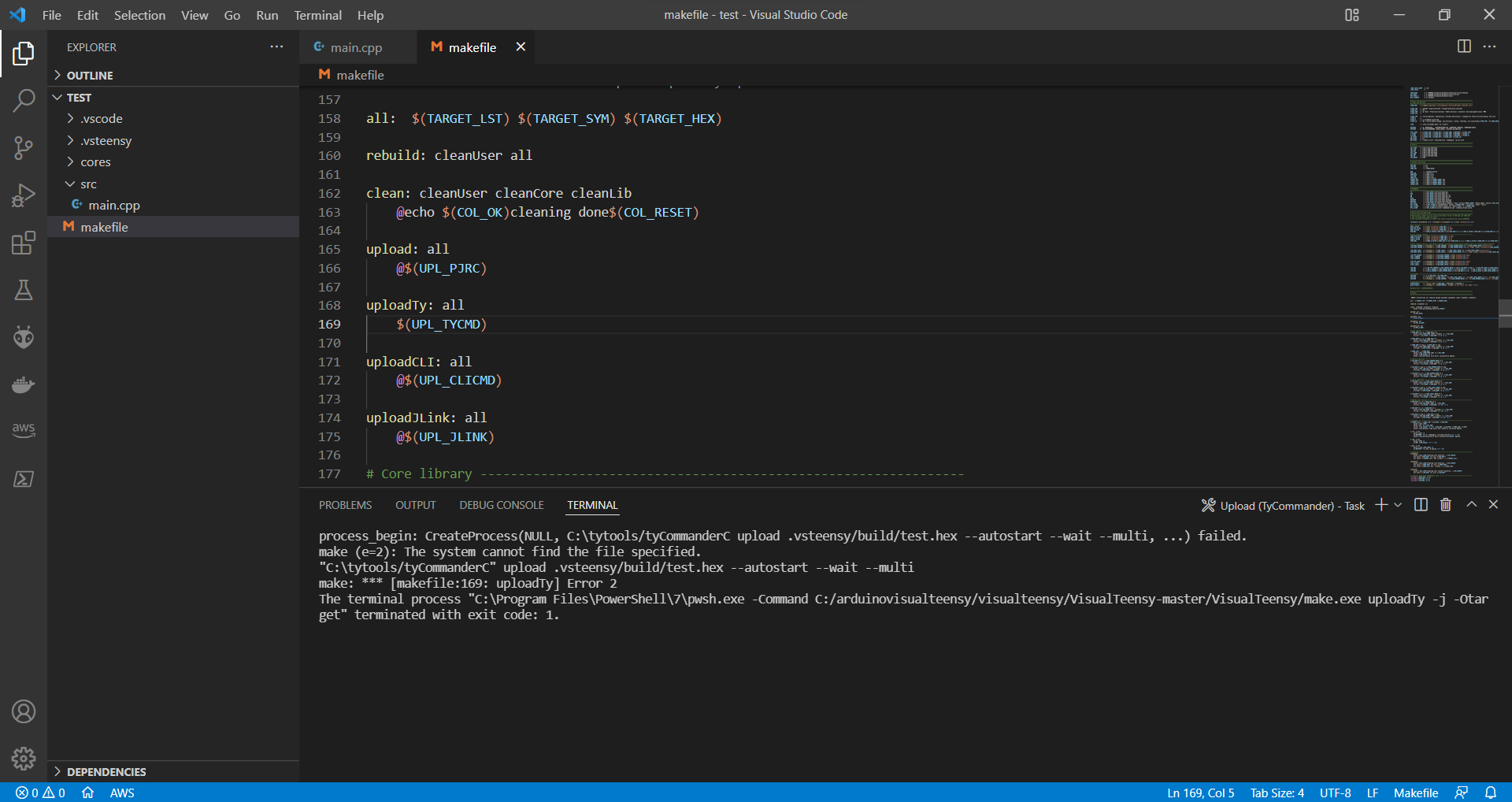 Error uploading with tyCommander · Issue #70 · luni64/VisualTeensy · GitHub