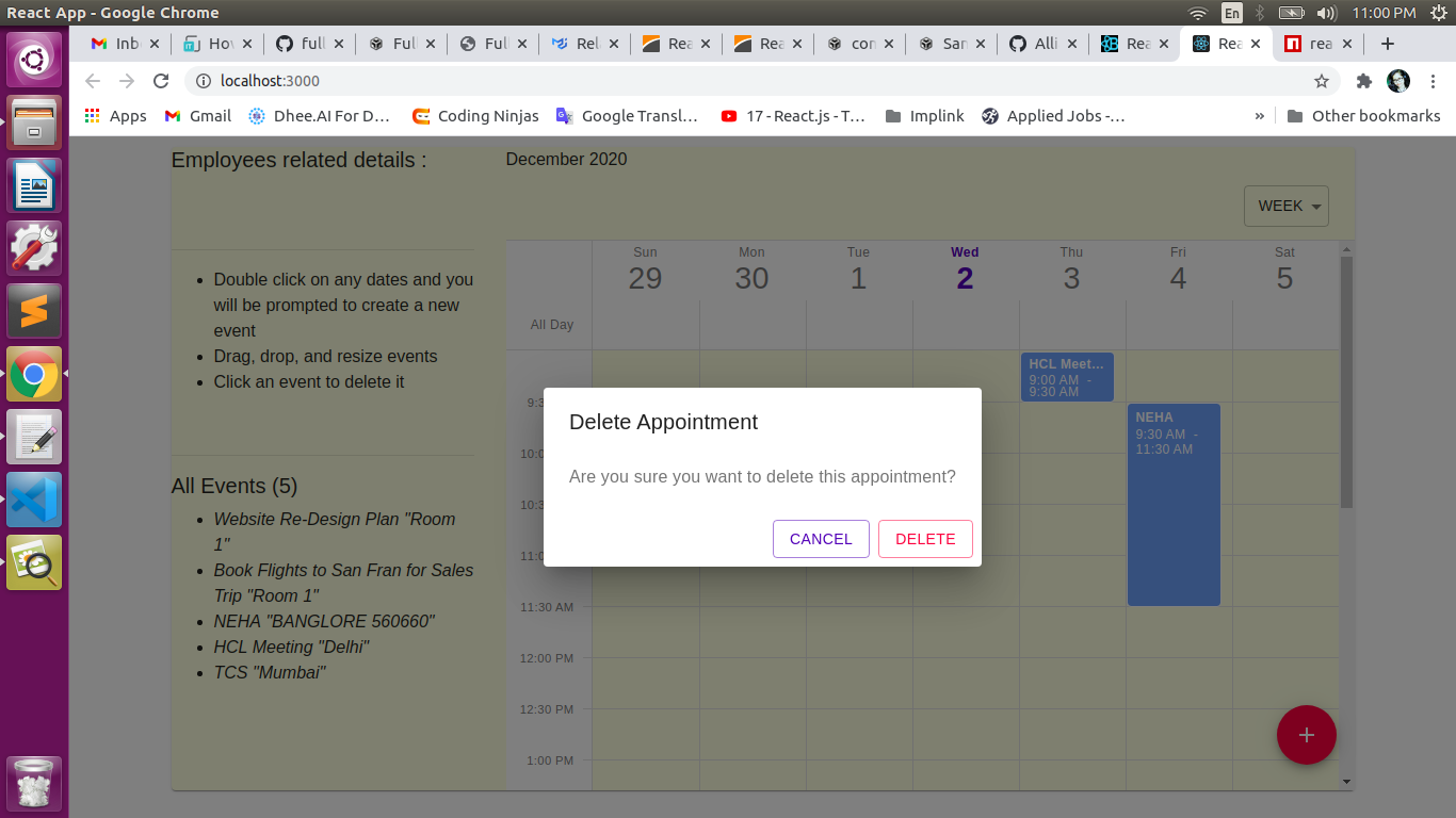 calendar-app1 - Codesandbox
