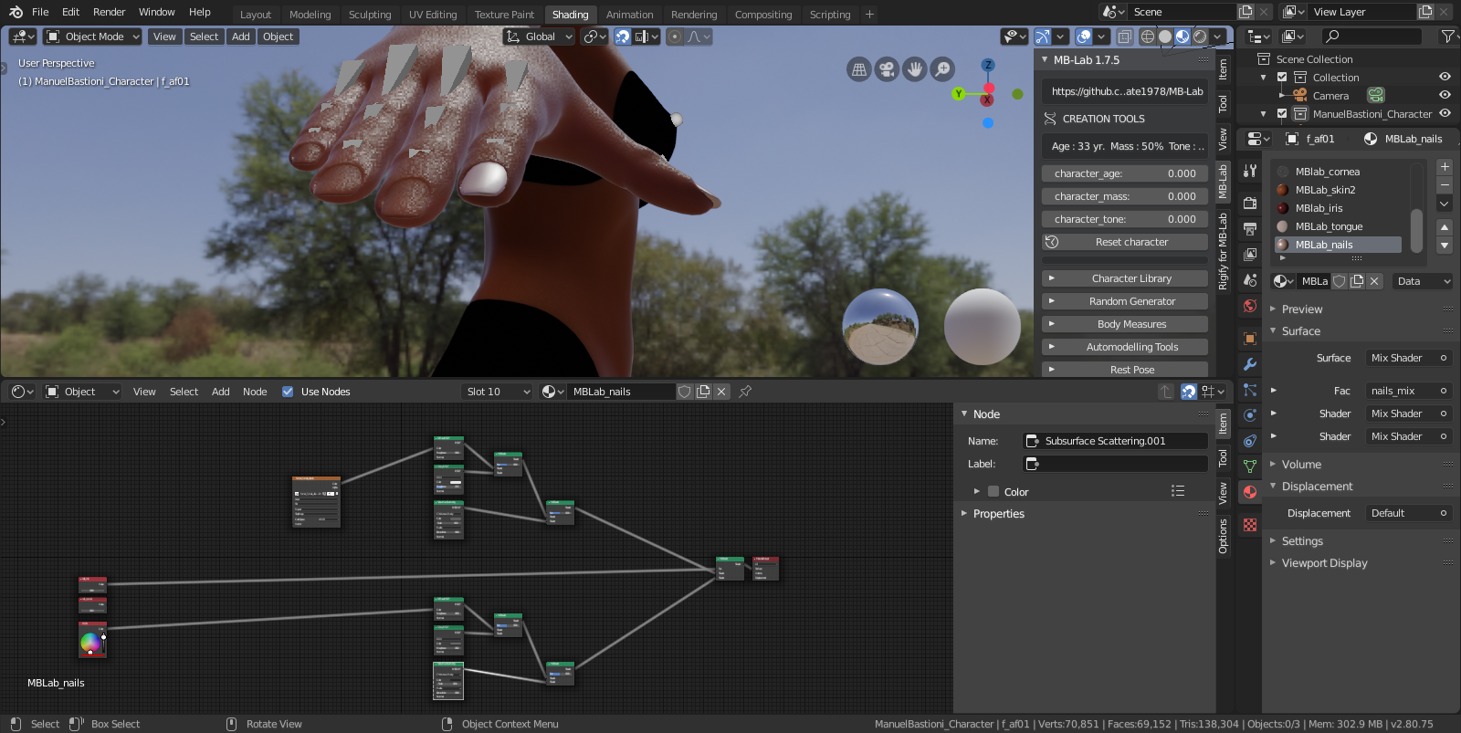 Fingernail Shader · Issue #151 · animate1978/MB-Lab · GitHub
