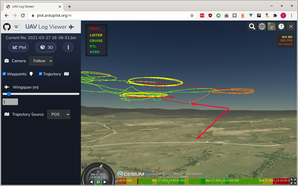 tkoff / landing altitude not tied to ground · Issue #266 · ArduPilot/UAVLogViewer · GitHub