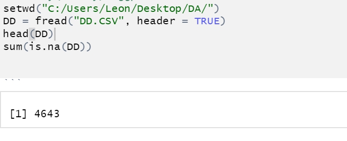 A question when I am running my chunk in r markdown. The result will ...