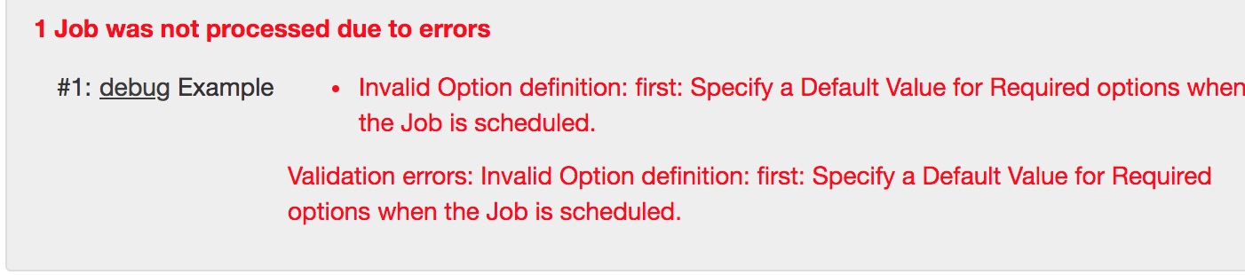 Feature Request: Display valid error message when using cli to load ...