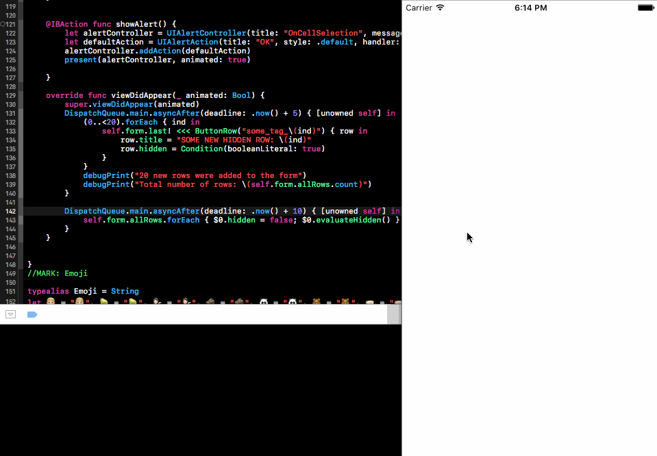 Dynamically add rows but initially hidden · Issue #1092 · xmartlabs/Eureka · GitHub