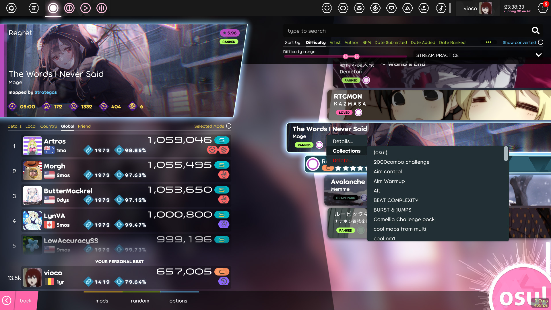 press and hold to select an option in a dropdown menu · ppy osu ...