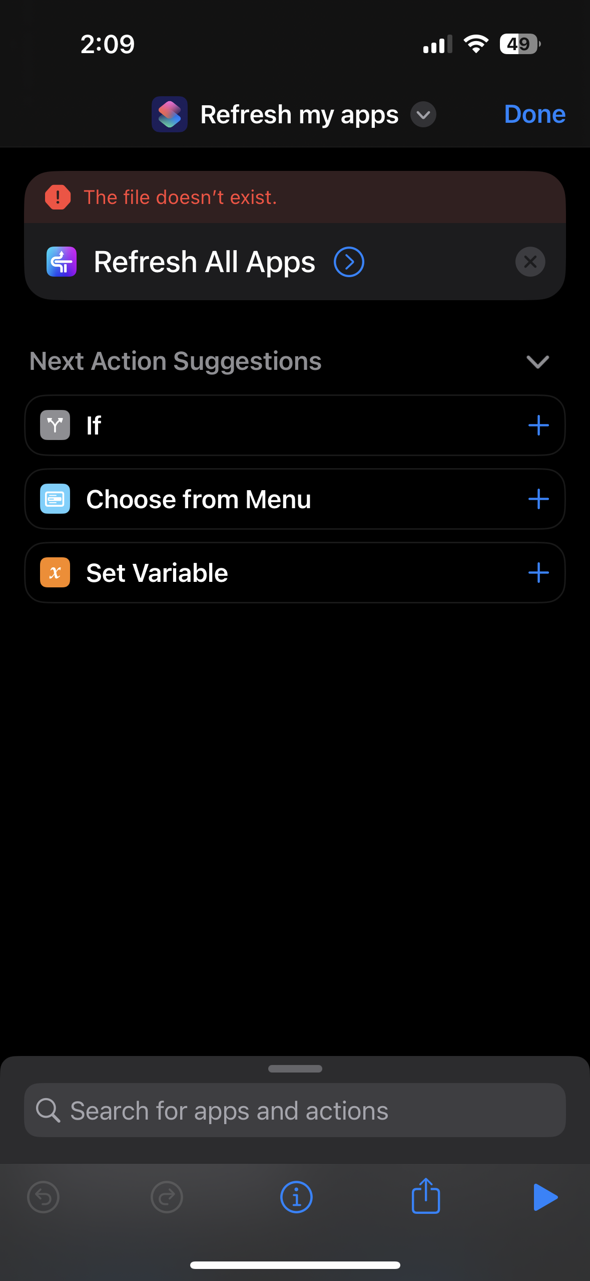 [BUG] Shortcut for Refresh fails with "The file doesn't exist" · Issue #415 · SideStore ...